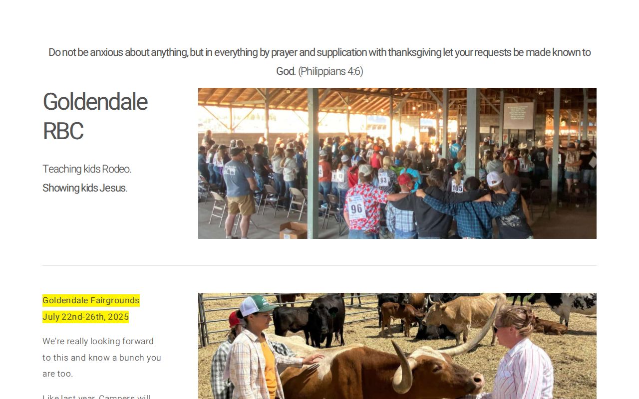 Goldendale Rodeo Bible Camp